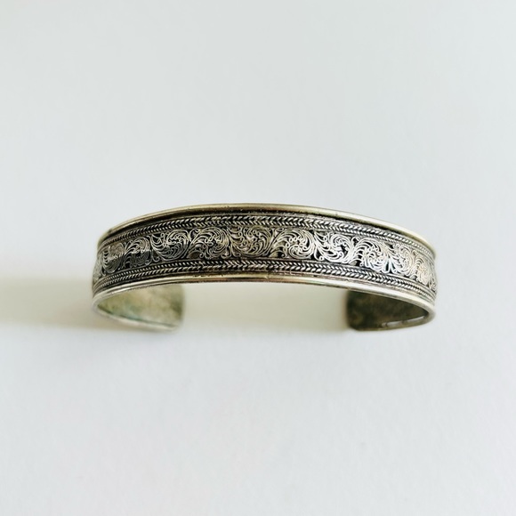 Vintage | Jewelry | Vintage Sterling Silver Filigree Dragon Engraved ...